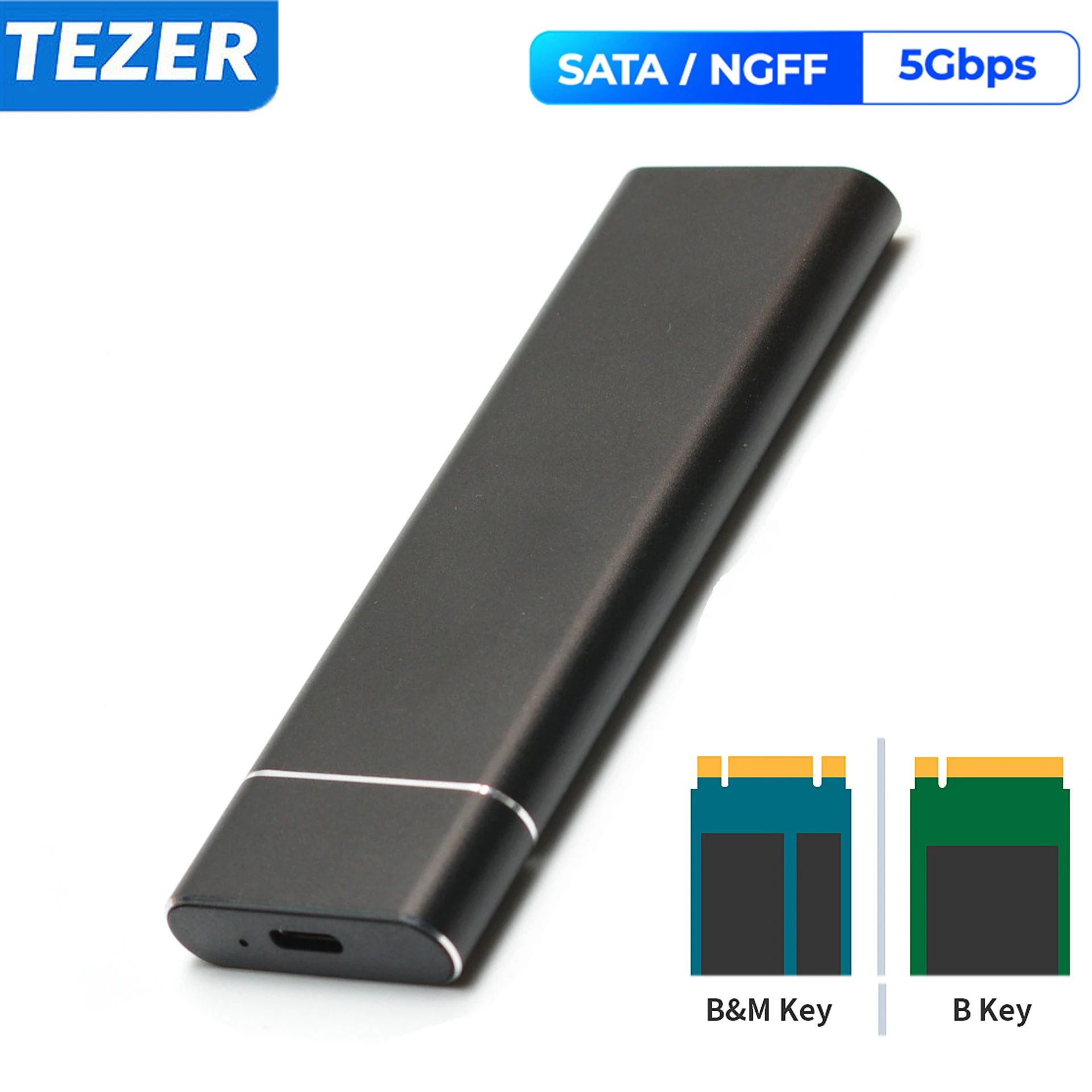 M-2-NGFF-SSD-Enclosure-Adapter-5Gbps-USB-C-3-1-Gen1-Tool-Free-External ...