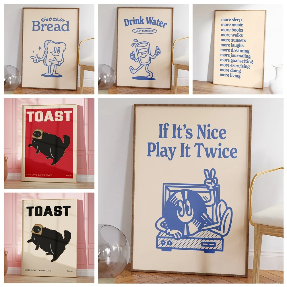 M-sica-Groovy-Wall-Art-Canvas-Pintura-Cartazes-Record-Player-Obter-Este ...