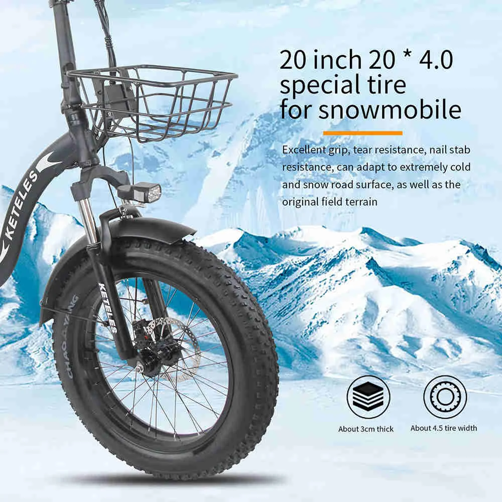 Adult Mountain Bike 20-inch Folding Fat Tire Electric Bicycle – Grouplus
