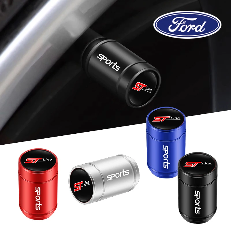 4pcs Metal Car Tire Valve Caps 3D Aluminum Alloy Stem Caps For Ford ST ...