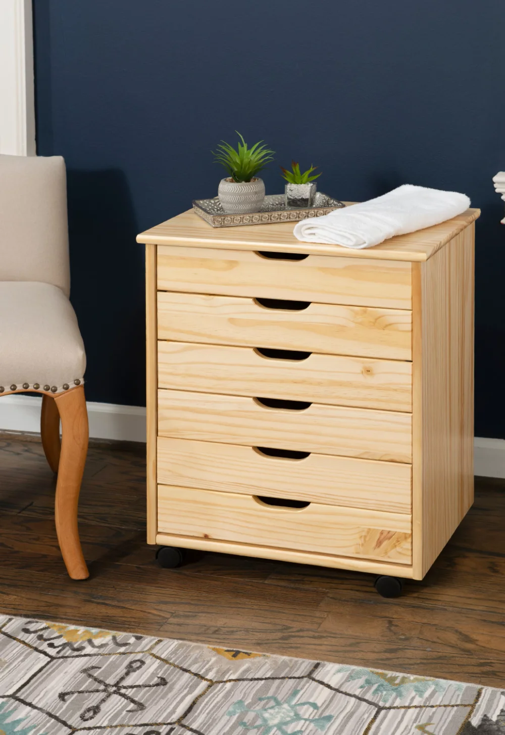 Adeptus Wood Rolling Craft Storage Drawers Shopping Online | eccosis.com.co