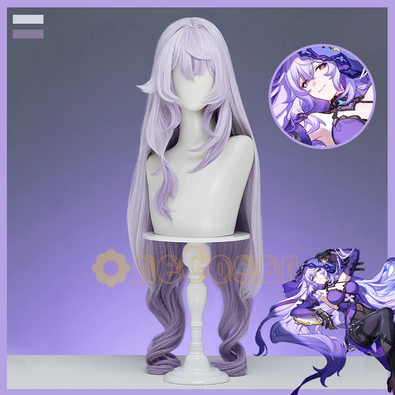 Black Swan Cosplay Wig Game Honkai Star Rail White Purple Long Hair ...