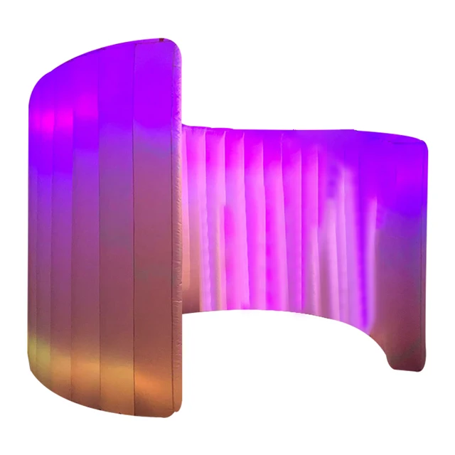Commercial LED Inflatable Photo Booth Wall Curve Whirl 360 Photobooth ...