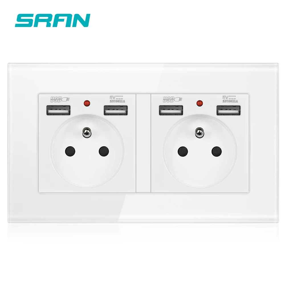 Wall-16A-French-Multi-Power-Socket-Plug-Grounded-Electrical-Socket-with ...