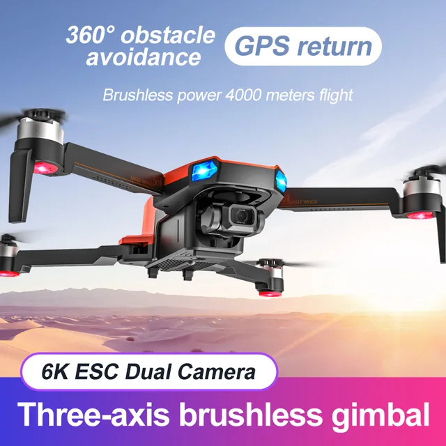 New K9 Profesional Drone GPS 5G 3-Axis Gimbal 6K UHD Camera Support TF ...