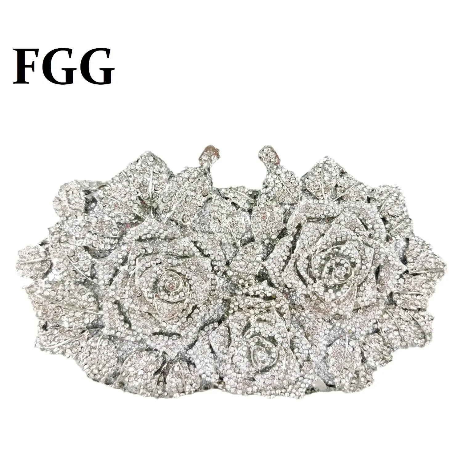Boutique-De-FGG-Luxury-Silver-Crystal-Clutch-Bags-Women-Formal-Party ...