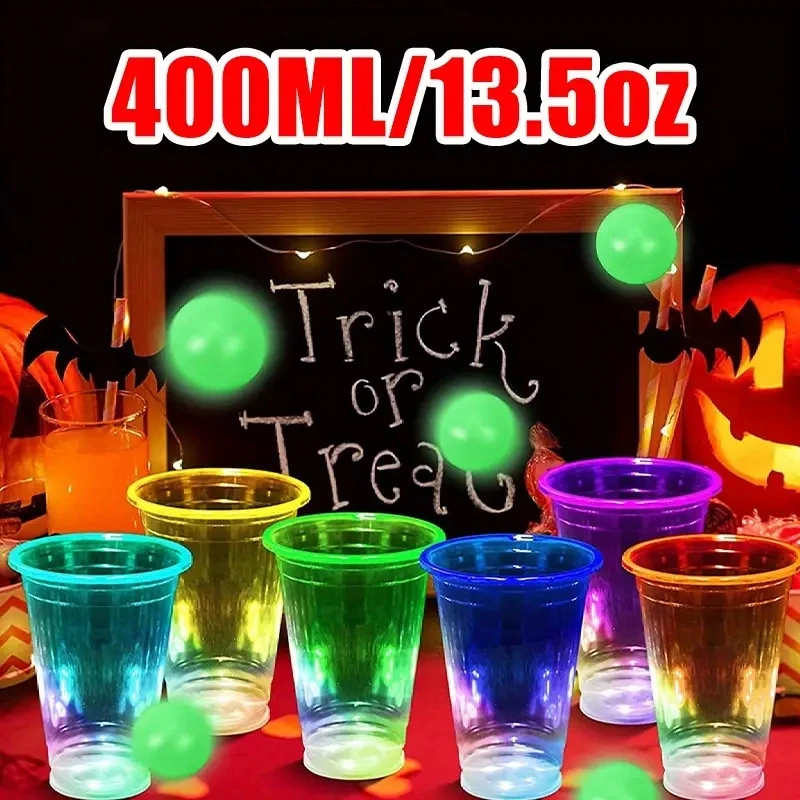 14/30PCS LED Beer Party Cup Set Glowing Party Cups Glitter Light Up ...