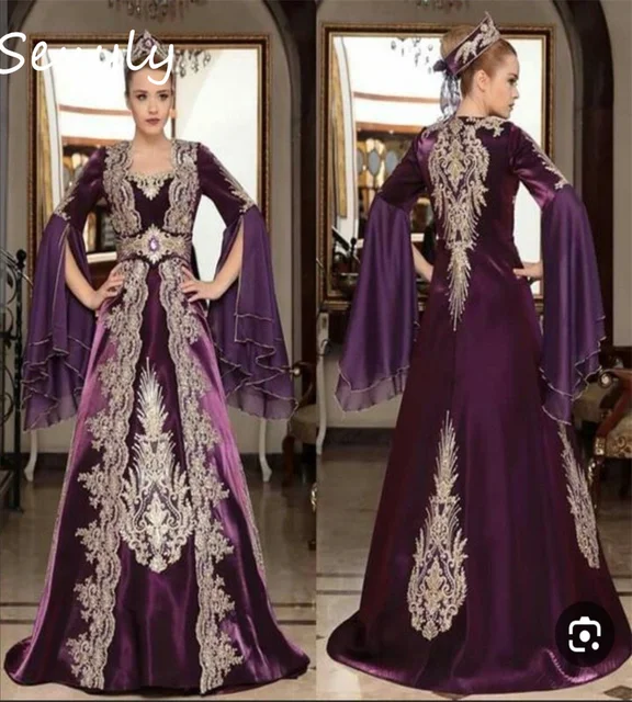Purple muslim wedding dress | Beachweddingtips.com
