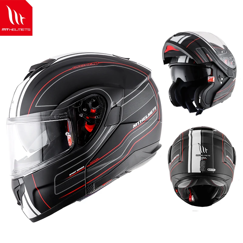 NEW Cascos De Carreras Profesionales MT ATOM SV, Cascos Modulares De ...