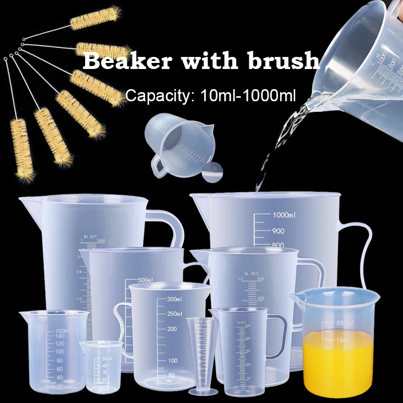 10-1000ml-plastic-measuring-cup-beaker-laboratory-transparent-measuring ...