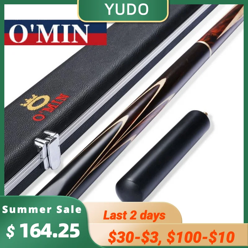 O'min 3/4 Snooker Cues 9.5mm/10mm/11.5mm Tip Snooker Cues Case Set ...