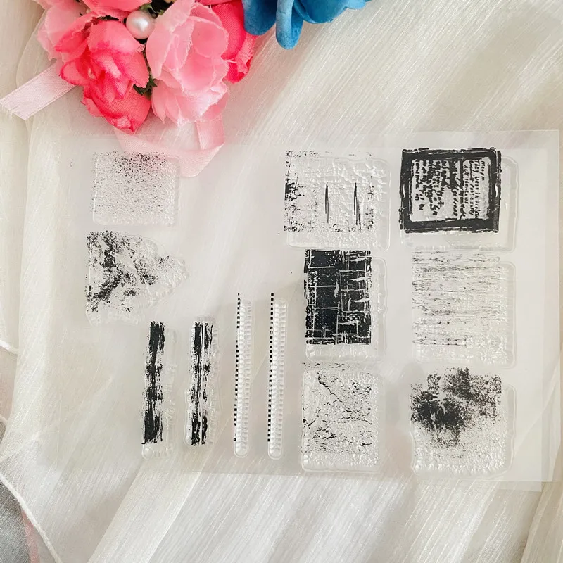 Abstraktion-skript-Klare-Stempel-Transparent-Silikon-Stempel-Dichtung ...