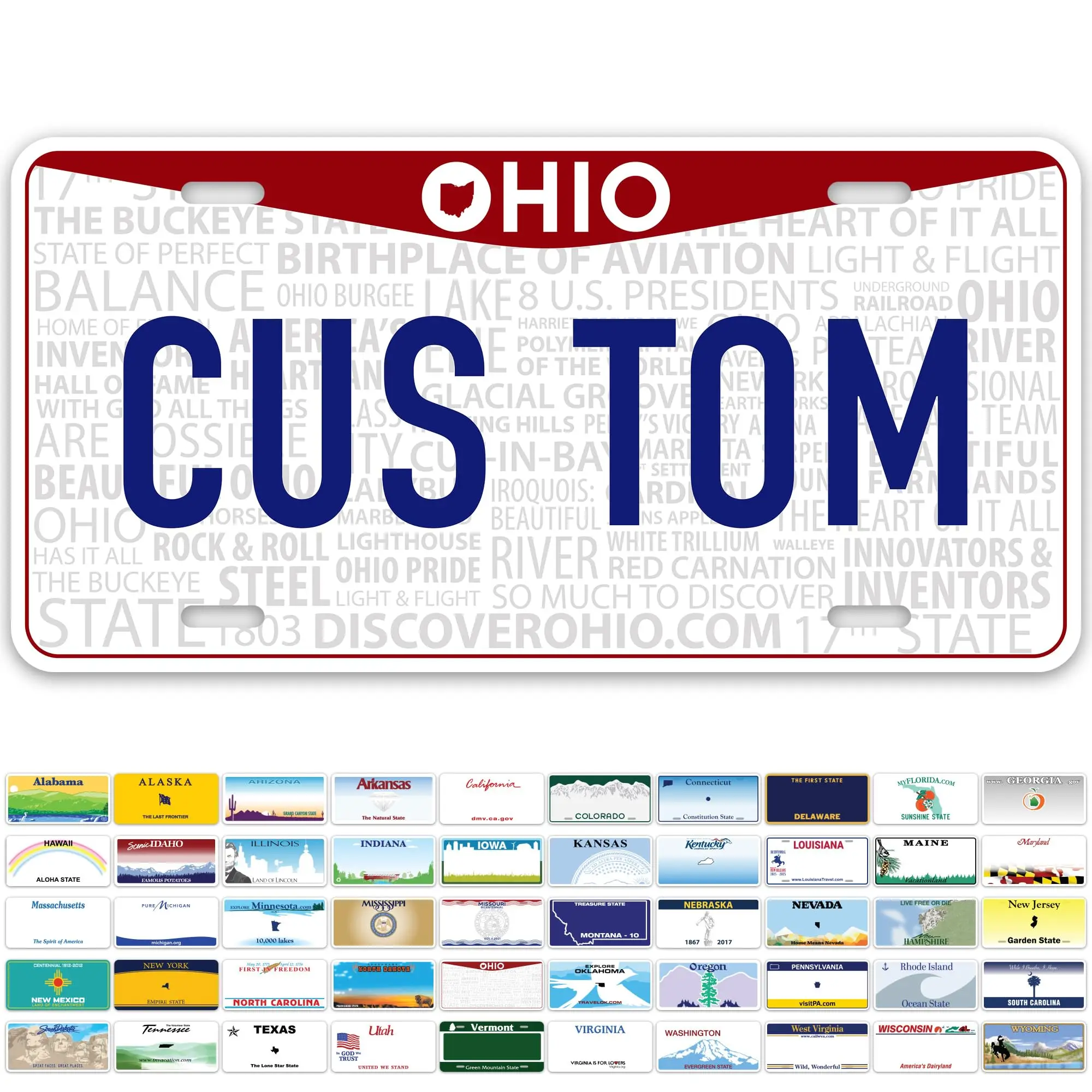 Custom-Ohio-License-Plate-Personalized-License-Plates-for-Car-6x12-Inch ...