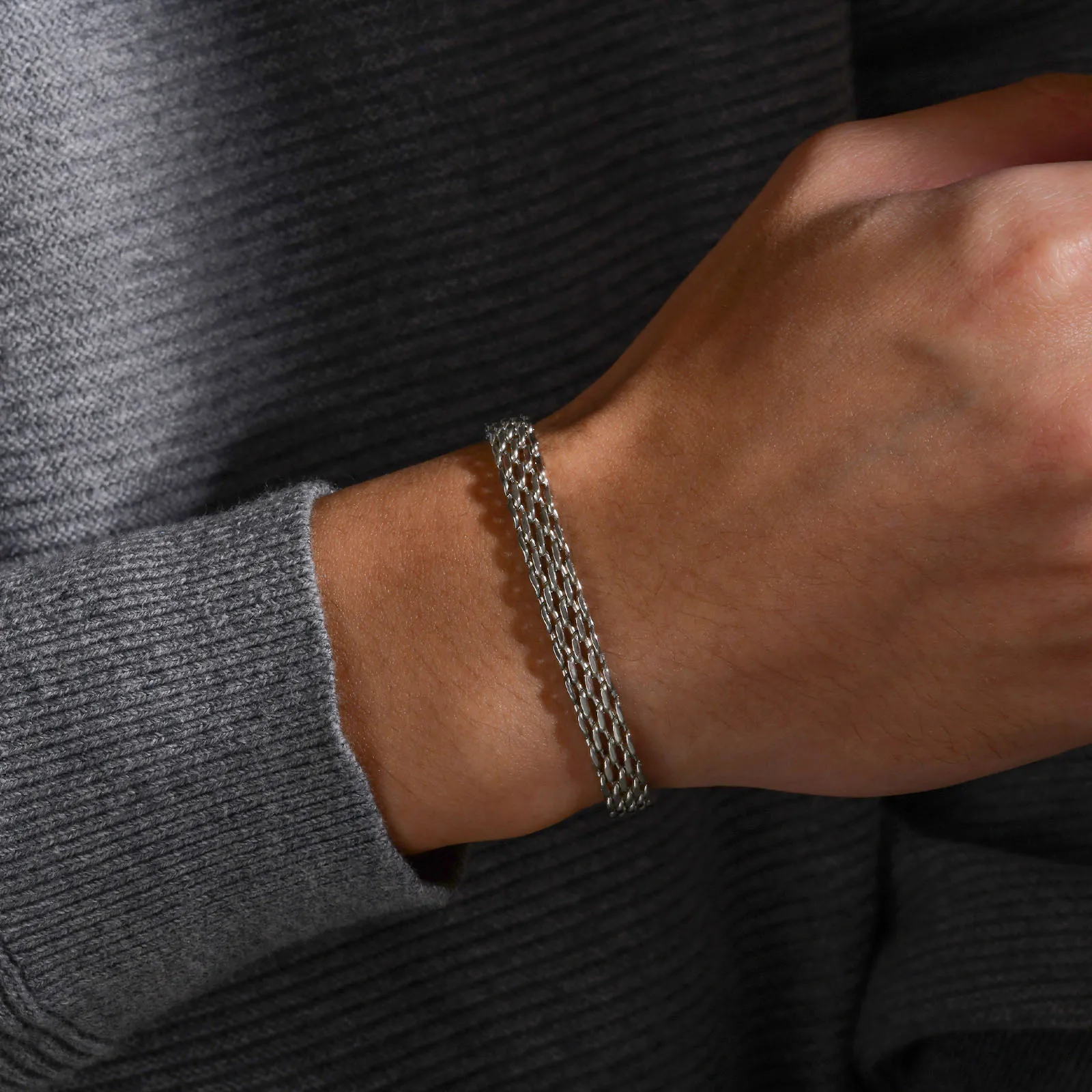 Men-s-Basic-6mm-Mesh-Link-Chain-Bracelets-Jewelry-Waterproof-Stainless ...
