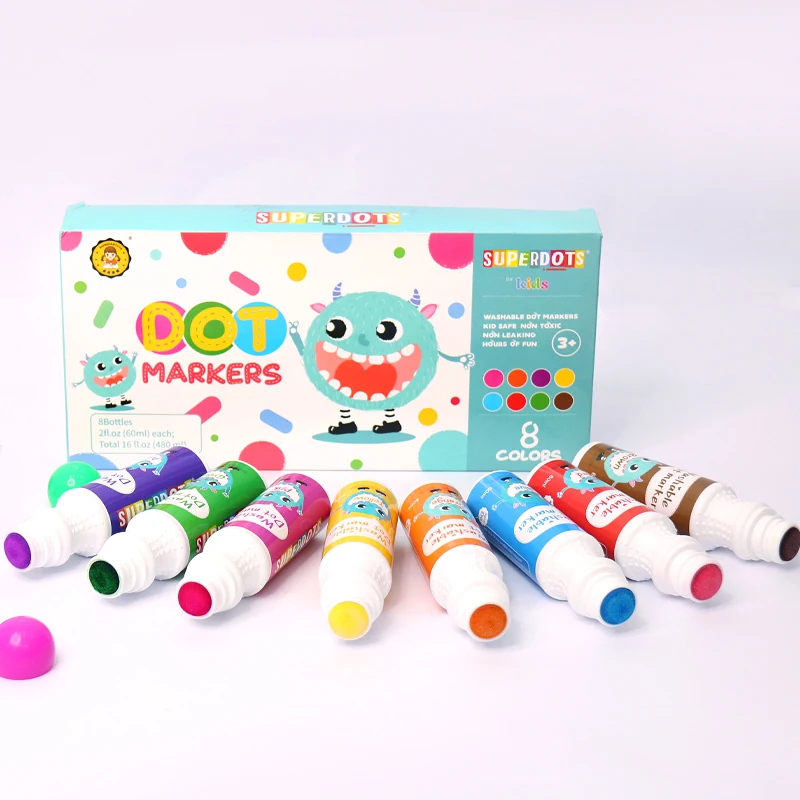 superdots-kids-washable-coloring-markers-art-set-little-monster-pack ...