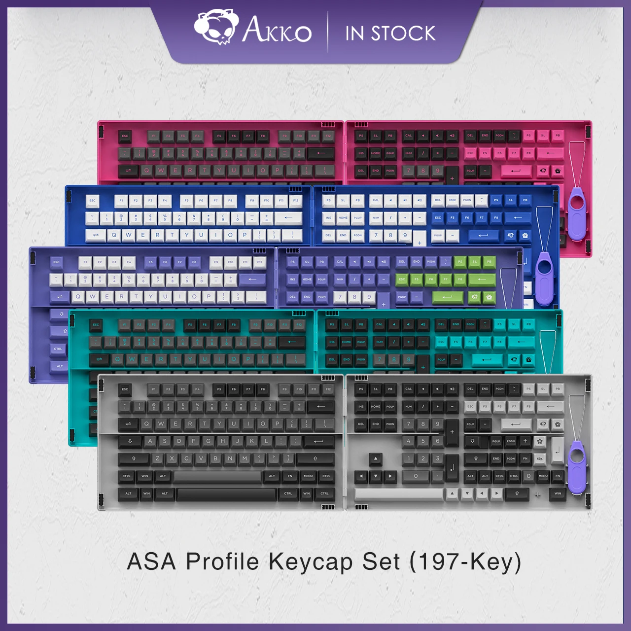 Akko-ASA-Profile-Keycap-Set-197-Key-ISO-ANSI-Layout-Full-Keycaps-PBT ...