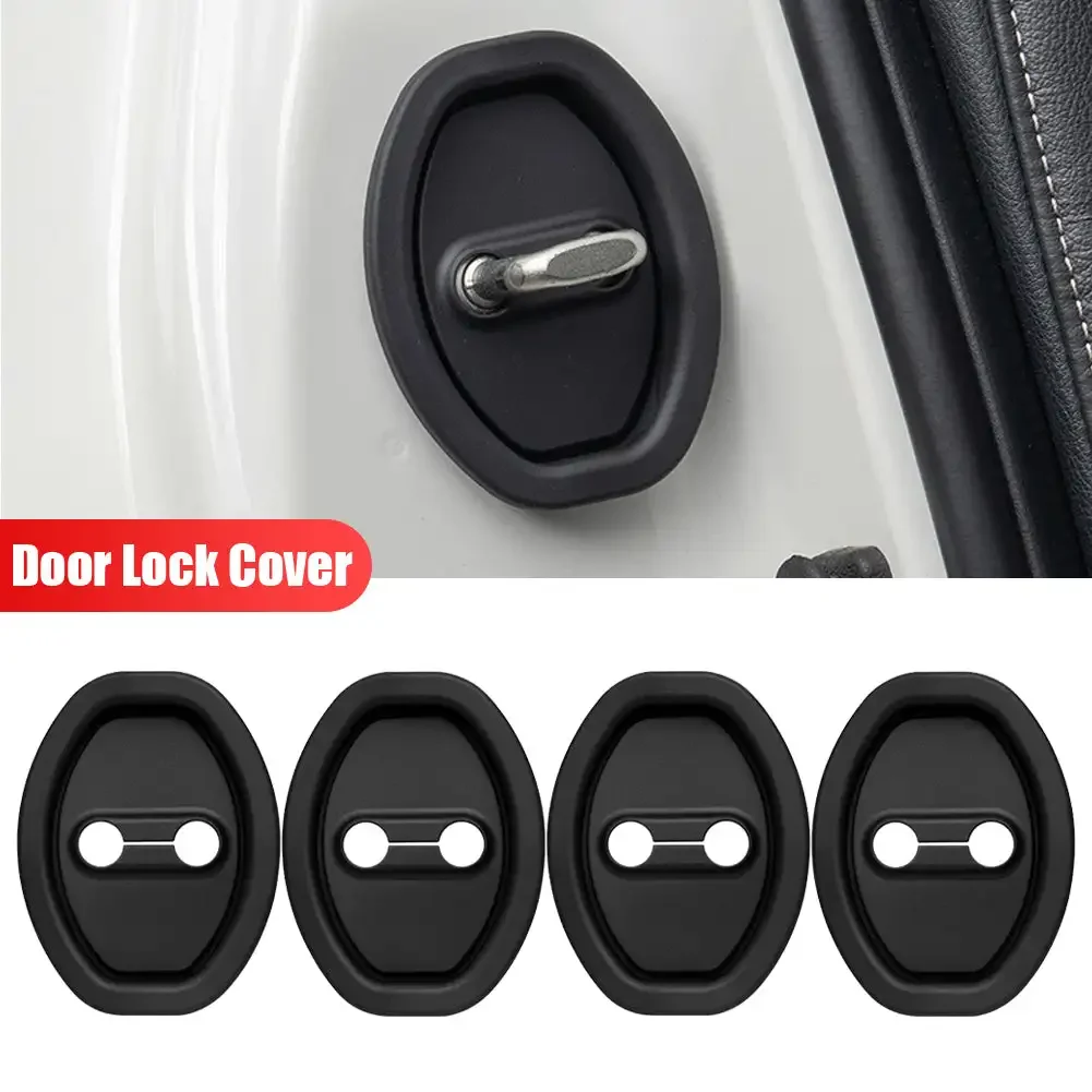 4Pcs Car Door Lock Protective Cover Universal Silicone Door Shock ...