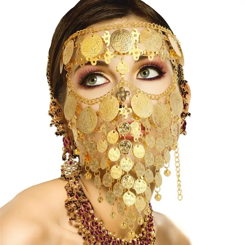 Lady-Belly-Dance-Jewelry-Coin-Veil-Luxurious-Elegant-Jewelry-Veil-Face ...