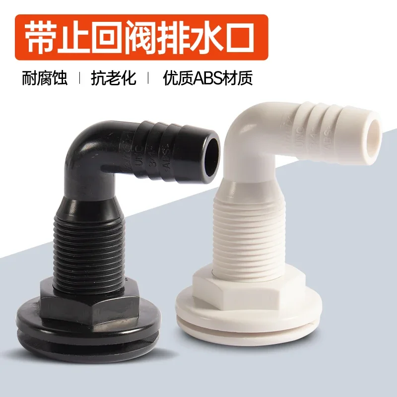 Boat-Water-Drain-90-Degree-Elbow-Drainage-Scupper-ABS-White-Black ...