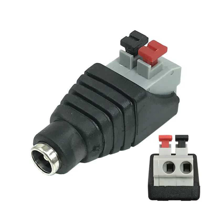 5PCS-Solderless-press-type-DC-power-connector-male-and-female-butt-plug ...