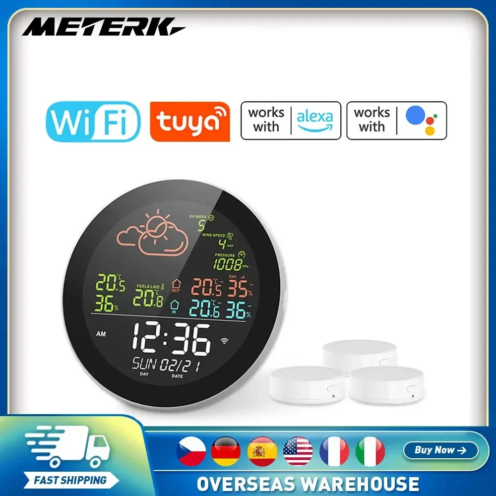 5-3inch-Wifi-Smart-Multifunctional-Home-Office-Weather-Station-Color ...