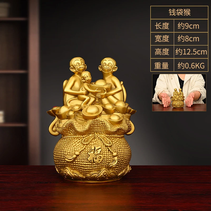 Copper-Monkey-Ornaments-Pure-Copper-Zodiac-Monkey-Cornucopia-Monkey ...