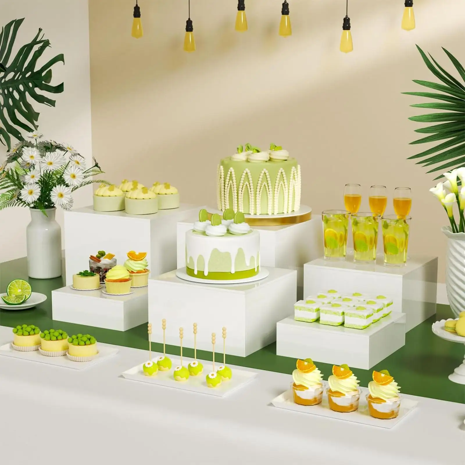 Acrílico Cube Display Box Riser, Buffet Riser,Food Display Stand ...