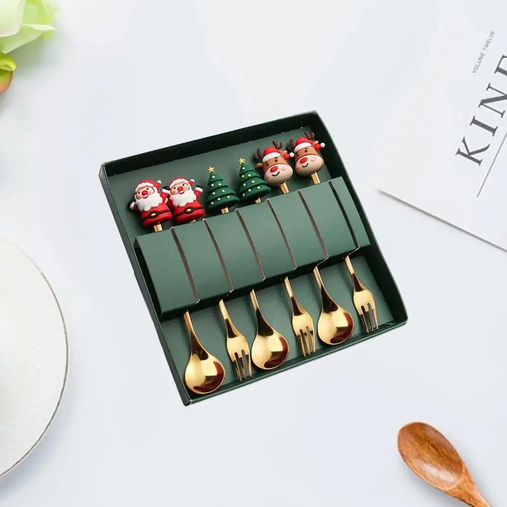 Smooth-Surface-Fork-Spoon-Kit-Festive-Stainless-Steel-Cutlery-Set-with ...