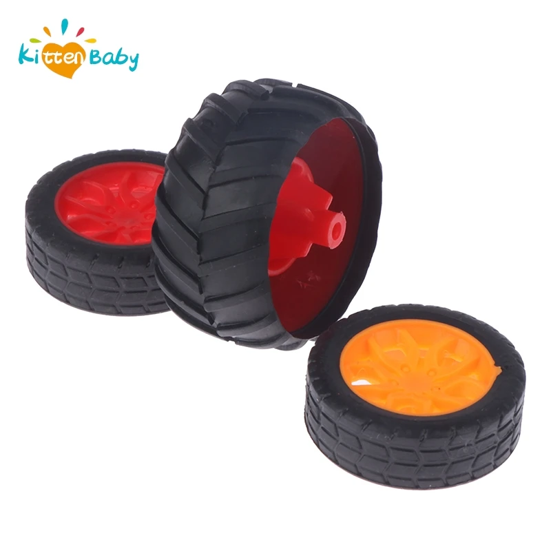 10pcs DIY Racing Vehicle Toys 1:64 Car Wheels For Rubber Tire With ...