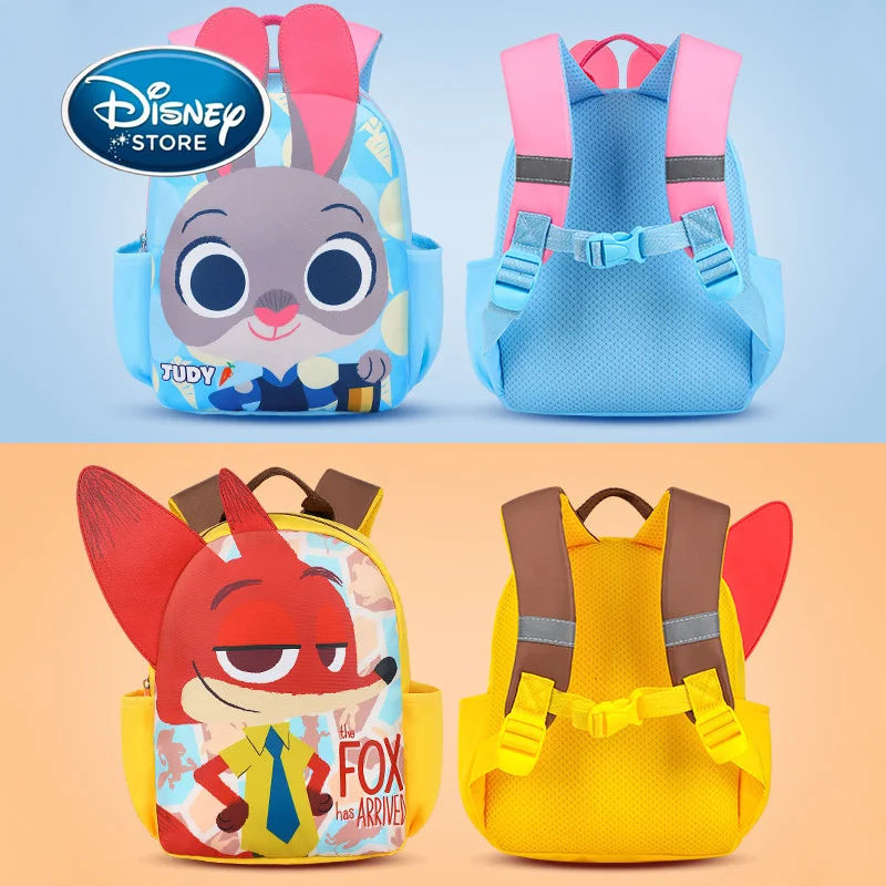 Disney-Kindergarten-Kid-Backpack-Cartoon-Zootopia-Judy-Nick-Children ...