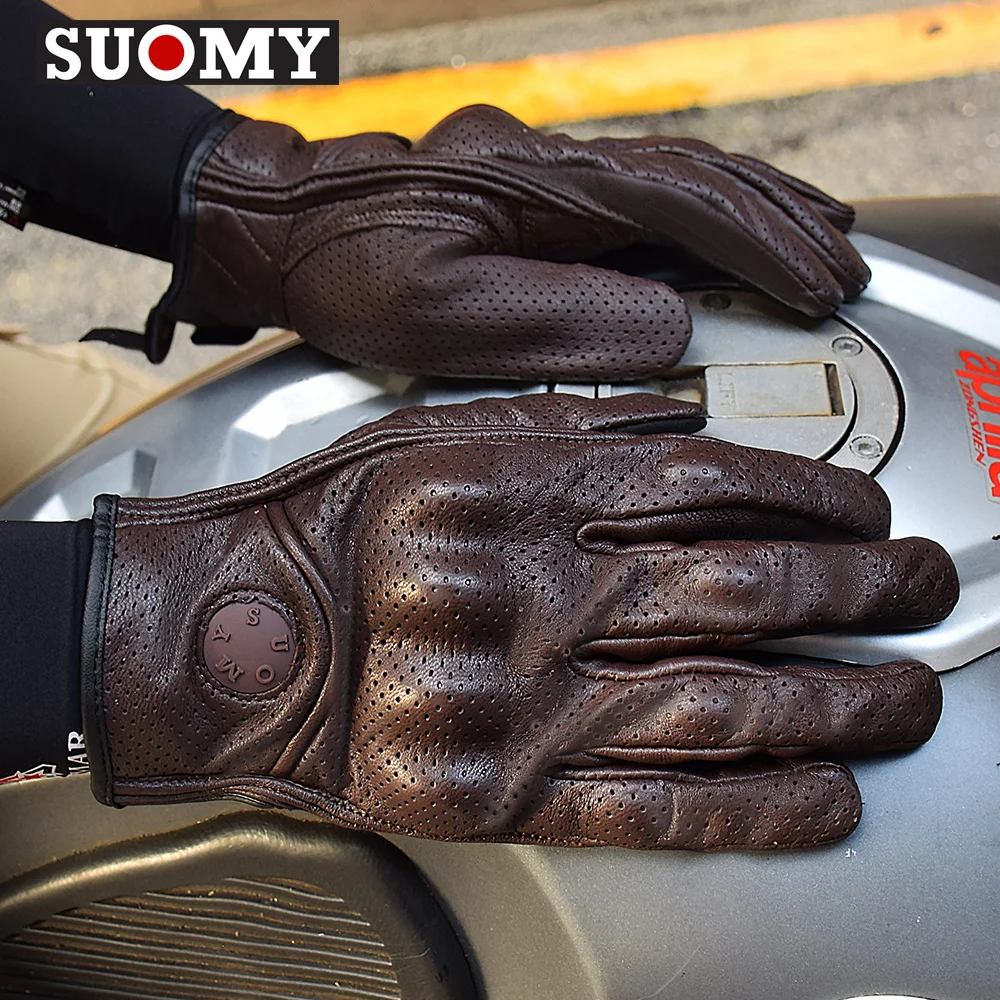 Summer-Retro-Leather-Motorcycle-Gloves-Hole-Breathable-Motocross-Gloves ...