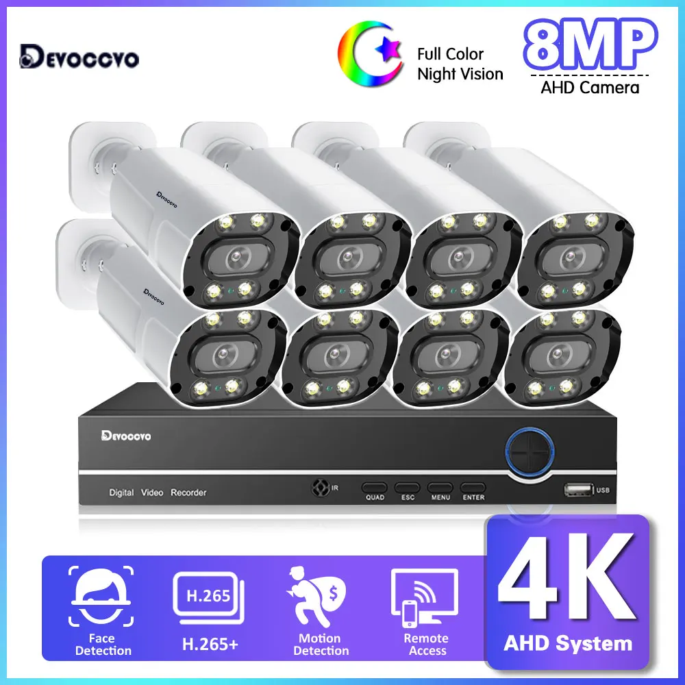 CCTV-DVR-Security-Camera-System-8-Channel-DVR-Kit-4K-Outdoor-Color ...