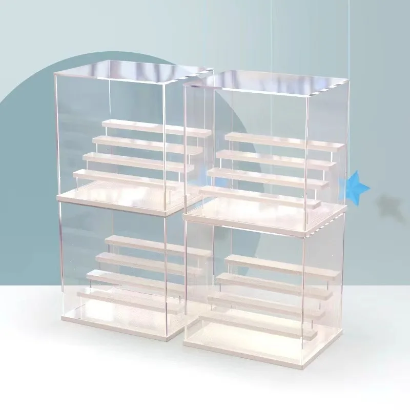 Transparent-Acrylic-Blind-Box-Handmade-Ladder-Display-Cabinet-Jewelry ...
