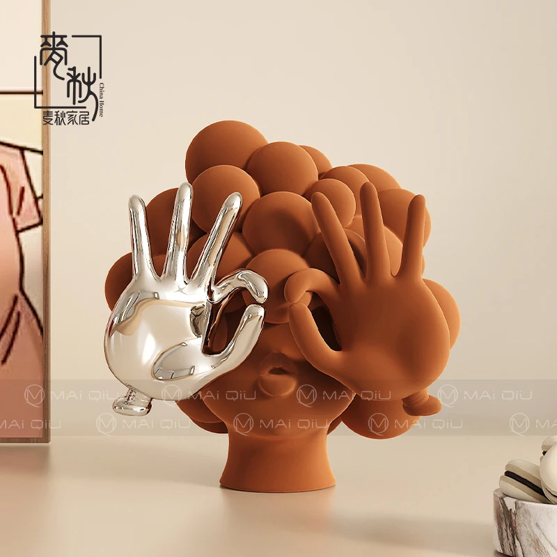 Creative abstract figure sculptures, living room home decorations ...