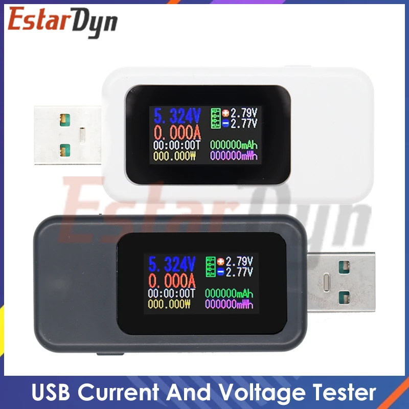 10 in 1 USB Tester DC Digital Voltmeter Amperimetro Current Voltage ...