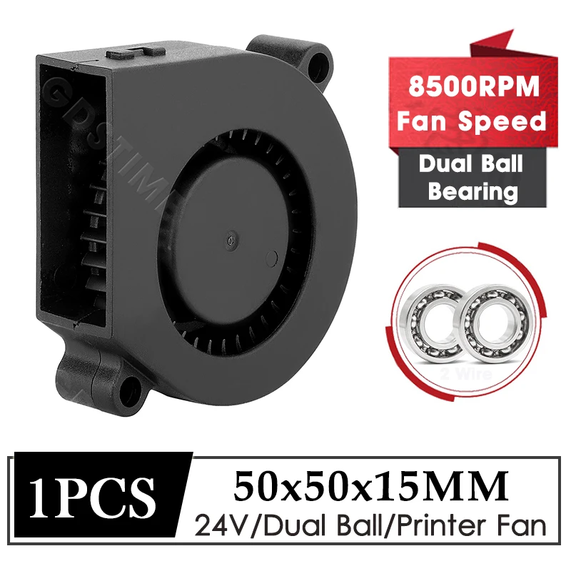 Gdstime-5015-Blower-Fan-24V-50MM-15MM-Turbine-Fan-50MM-Dual-Ball-DC ...