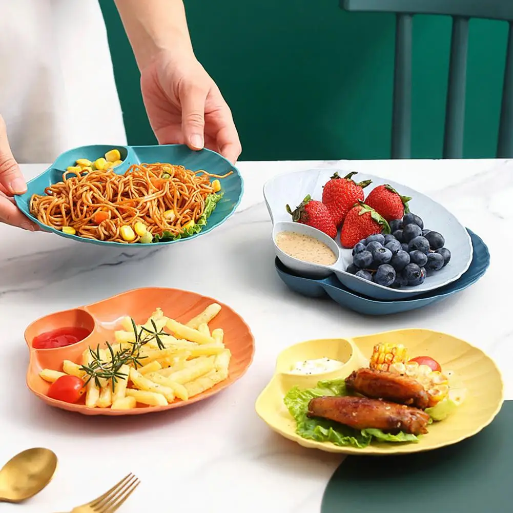 Creative-Shell-Shape-Snack-Plate-with-Vinegar-Ketchup-Dish-Sushi-French ...