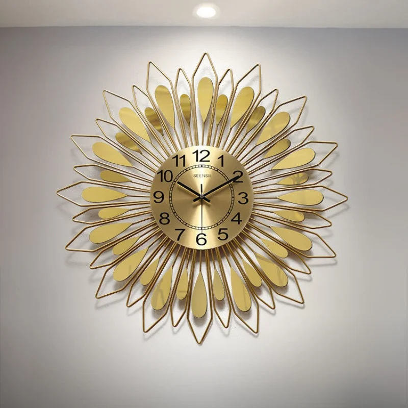 Light-Luxury-Clock-Wall-Clock-Living-Room-Home-European-Fashion-Clock ...