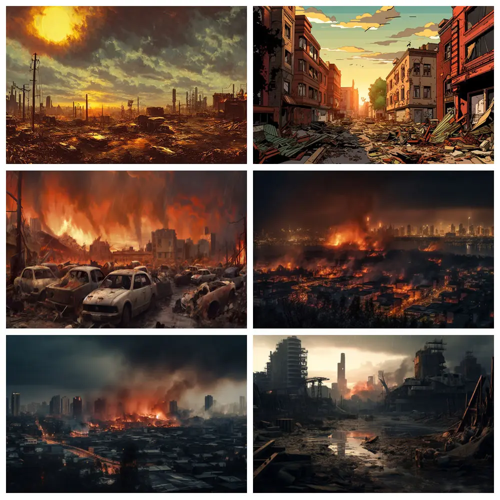 Destroyed City Ruins Backgrounds for Photographs Armageddon Destroyed ...