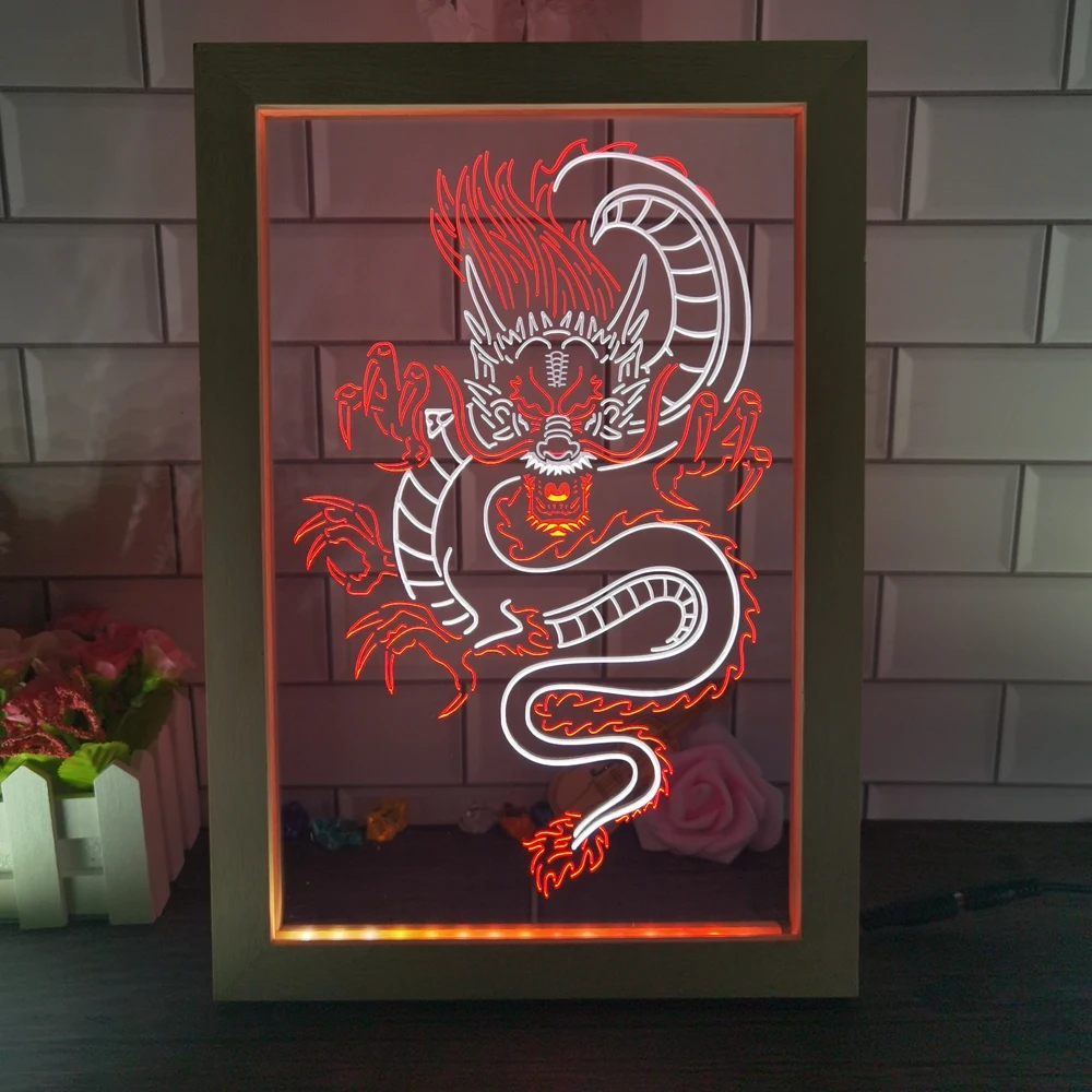 Chinese-Dragon-Room-Display-Dual-Color-LED-Neon-Sign-Photo-Frame ...
