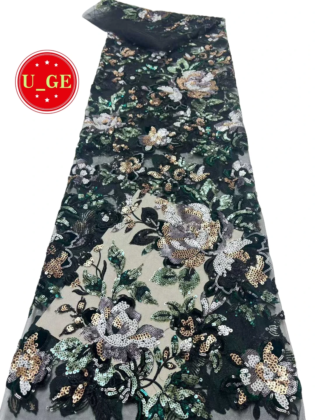 2026 Popular Embroidered Mesh Sequin Lace Fabric -Austrian HighQuality ...