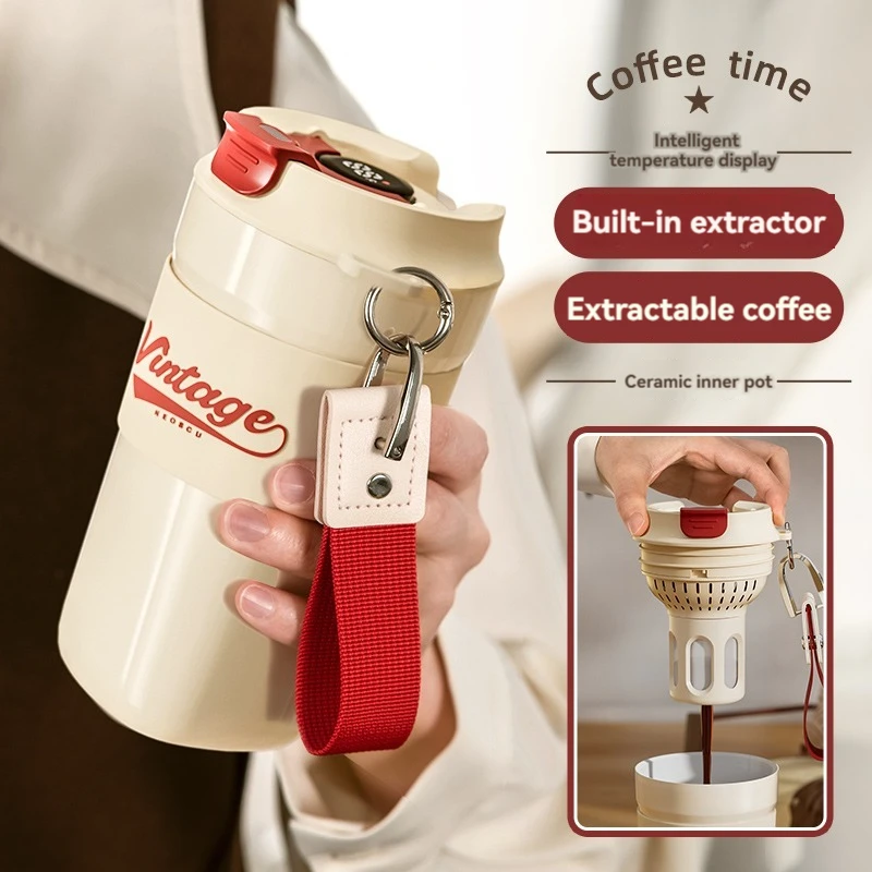 500ML-Coffee-Cup-Cup-with-Smart-Lid-Portable-Stainless-Steel-Vacuum ...