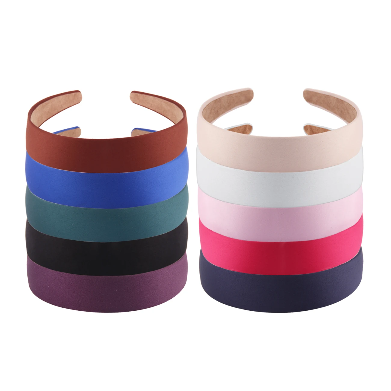 wholesale-3cm-Solid-Color-Headband-For-Women-Plastic-Padded-Hairbands ...