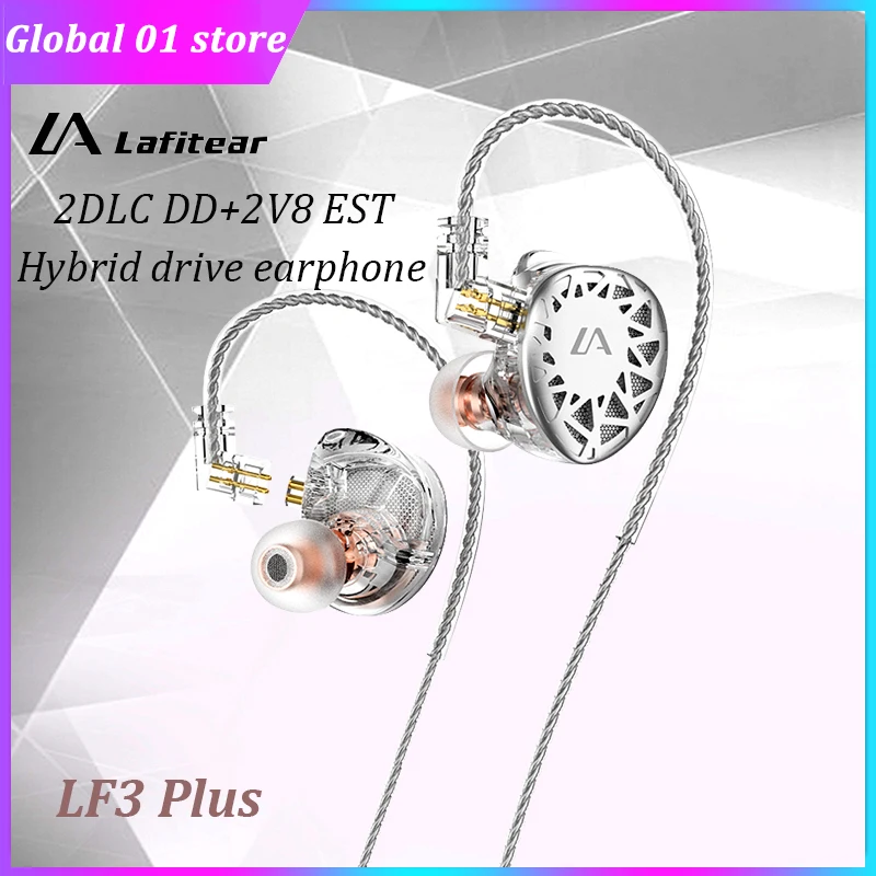 Lafitear DLC 2DD + 2EST IEM 이어폰, 베릴륨 코팅 다이어프램 동적 정전기 하이브리드 드라이브 이어 버드 이어 모니터 헤드셋| | - AliExpress