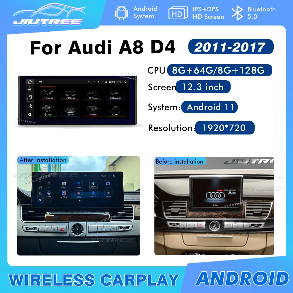 Radio con GPS para coche, reproductor multimedia con Android 11 ...