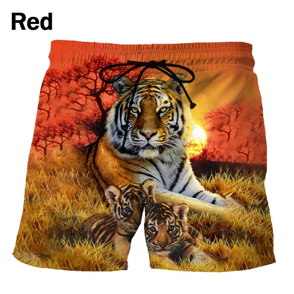 Summer Fashion Mens Women 3d Animal Graphic Shorts Cute Tiger Prined ...