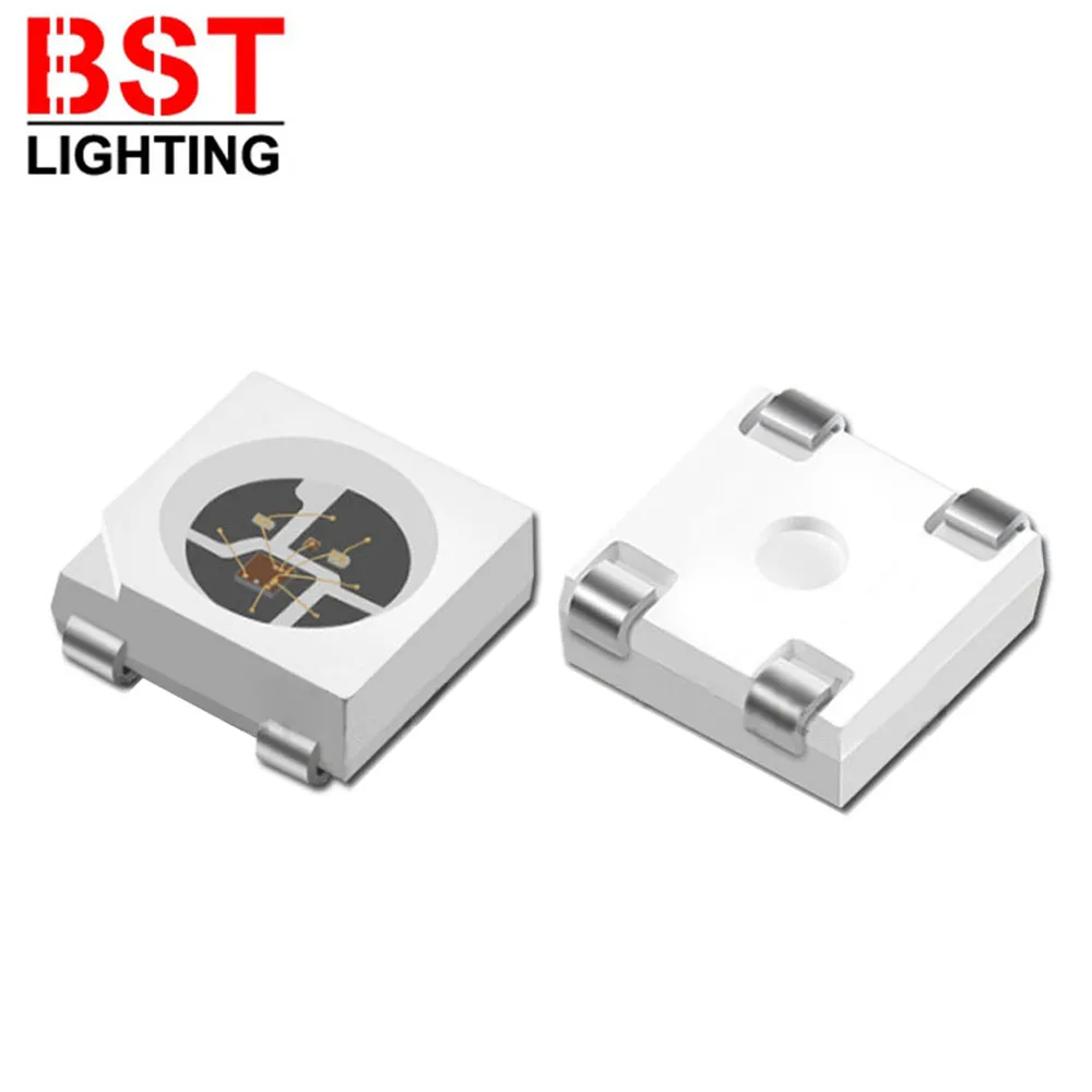 Puce-LED-RGB-WS2812B-5050SMD-10-1000-pi-ces-PCB-noir-blanc-WS2812 ...