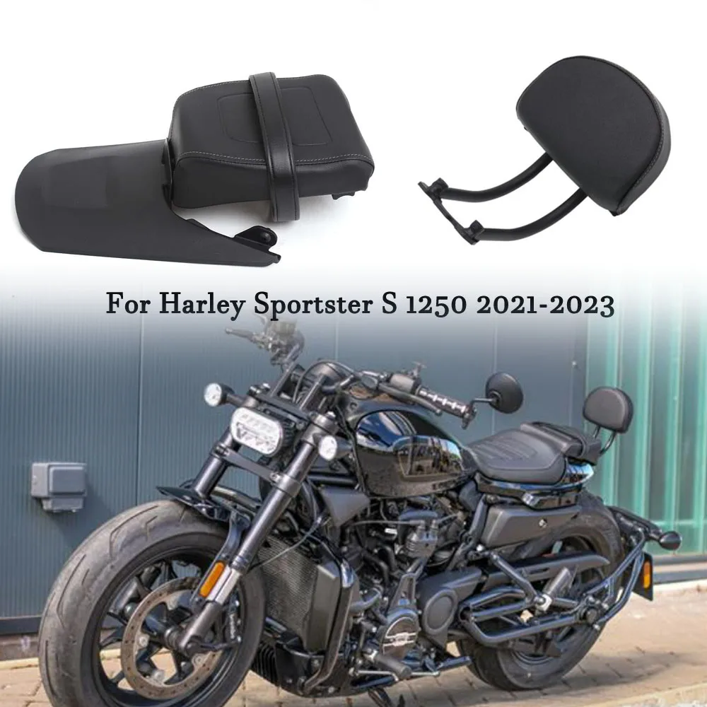 Black-Motorcycle-Short-Passenger-Sissy-Bar-Rear-Backrest-Seat-Kits-For ...