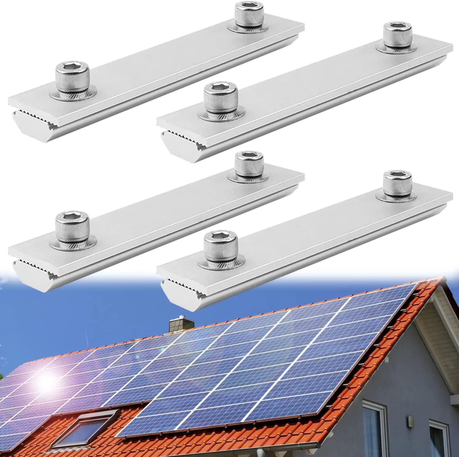 4Pcs-Solar-Panel-Rail-Profile-Connector-Aluminium-Mounting-Rail ...
