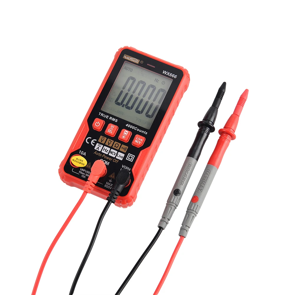 QHTITEC WX666 Digital Mini Multimeter Tester Auto Mmultimetro True Rms ...
